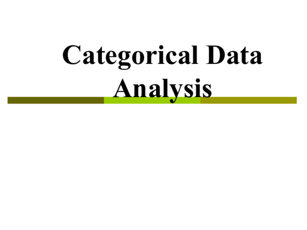 (PPT) Categorical data analysis