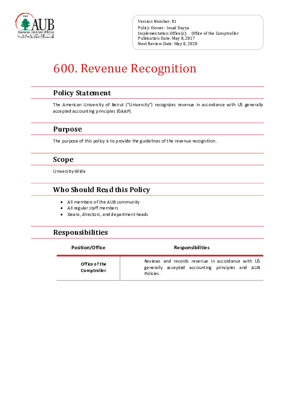 (PDF) 600. Revenue Recognition Policy Statement