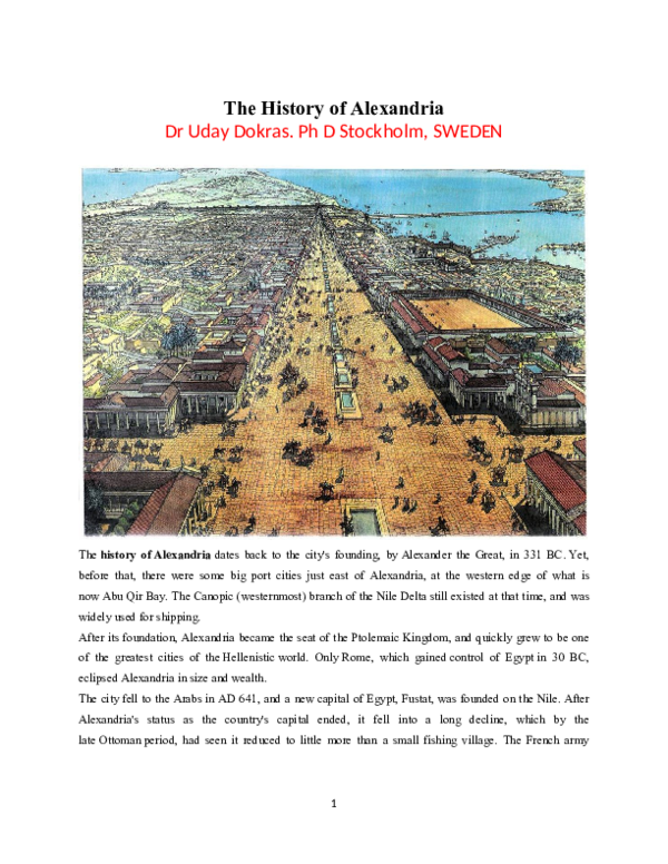 (PDF) The History of Alexandria