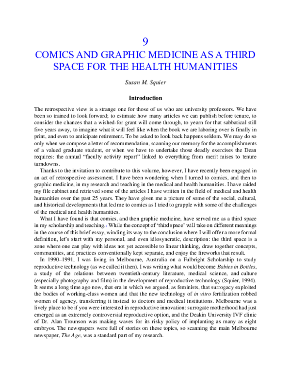 (PDF) 9 COMICS AND GRAPHIC MEDICINE AS A THIRD SPACE FOR THE HEALTH ...