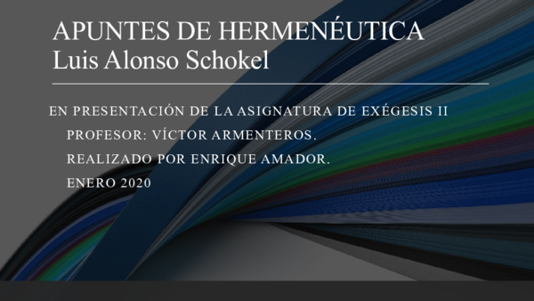 (PPT) Mapa conceptual: Apuntes de hermenéutica Luis Alonso Shockel