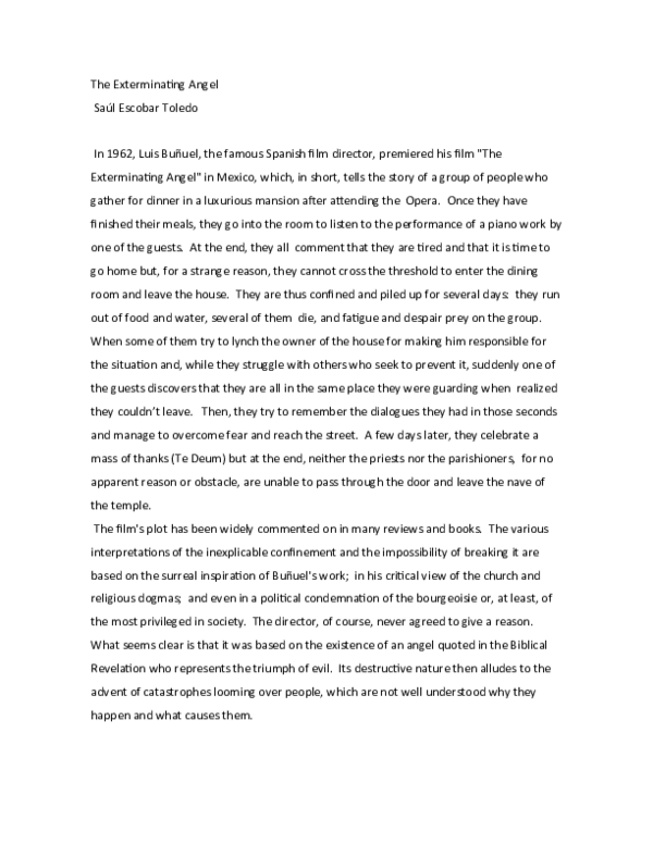 (DOC) The Exterminating Angel