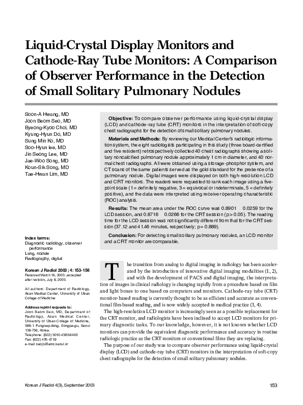 (PDF) Liquid-Crystal Display Monitors and Cathode-Ray Tube Monitors: A ...