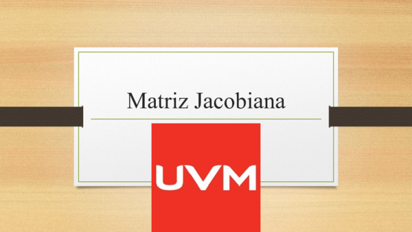 (PPT) Matriz Jacobiana