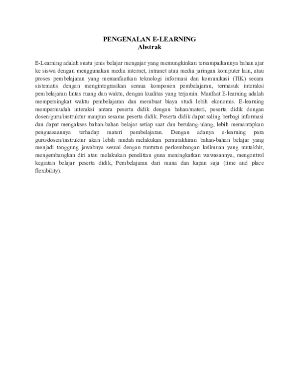 (DOC) PENGENALAN E-LEARNING
