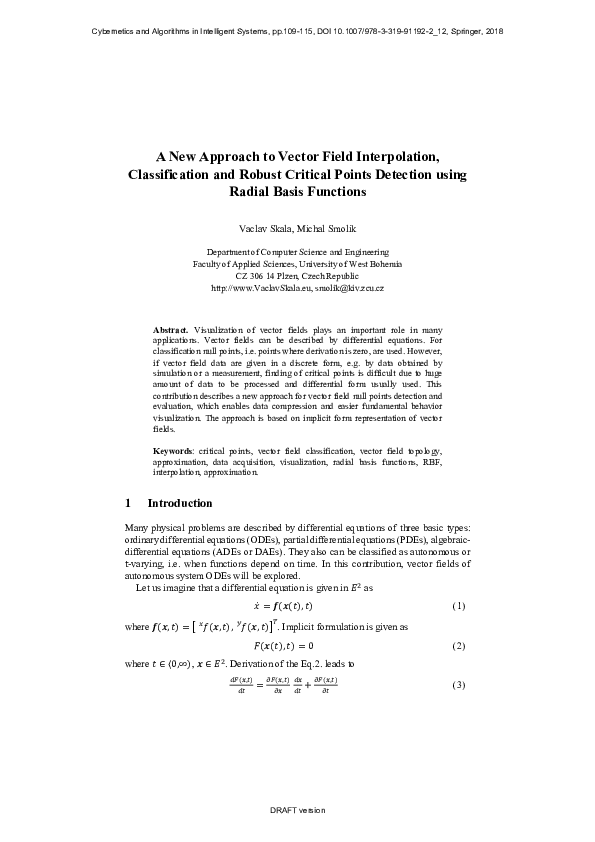 (PDF) A New Approach to Vector Field Interpolation, Classification and Robust Critical Points ...