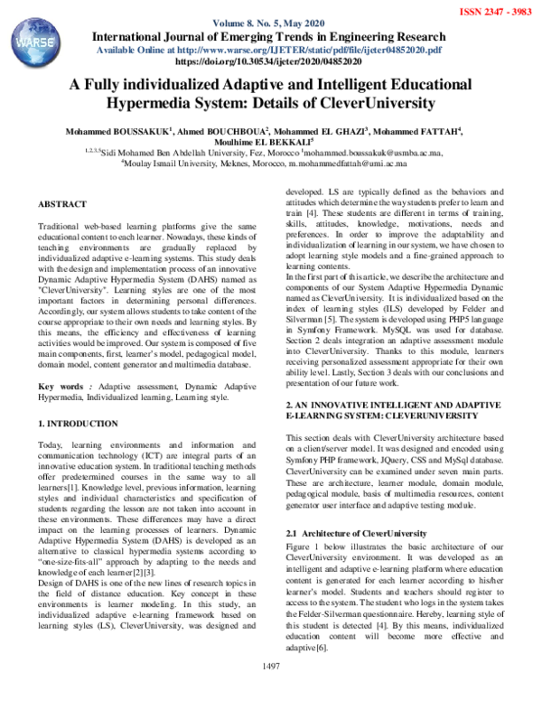 (PDF) A Fully individualized Adaptive and Intelligent Educational Hypermedia System: Details of ...
