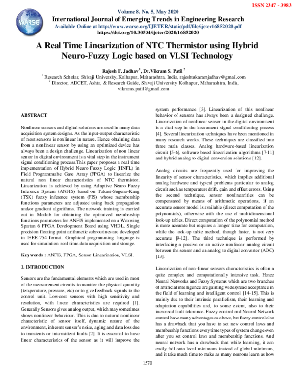 (PDF) A Real Time Linearization of NTC Thermistor using Hybrid Neuro ...