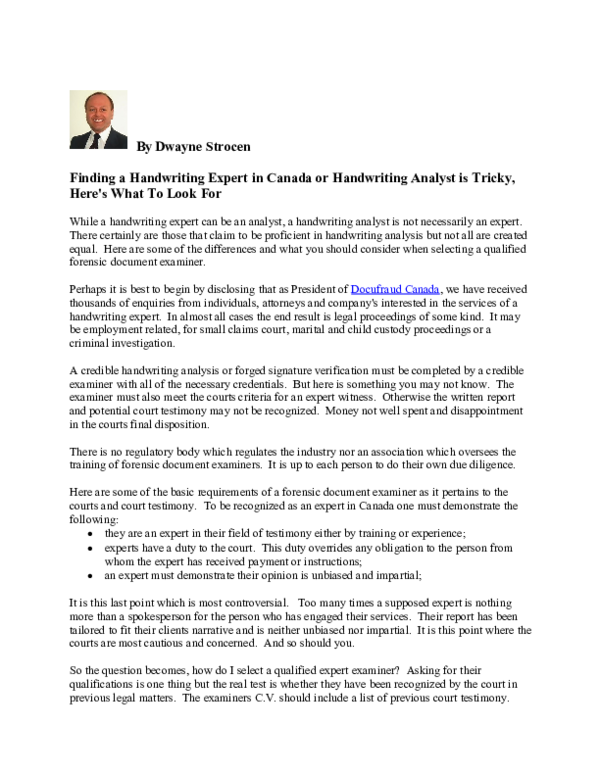 (DOC) Handwriting Expert