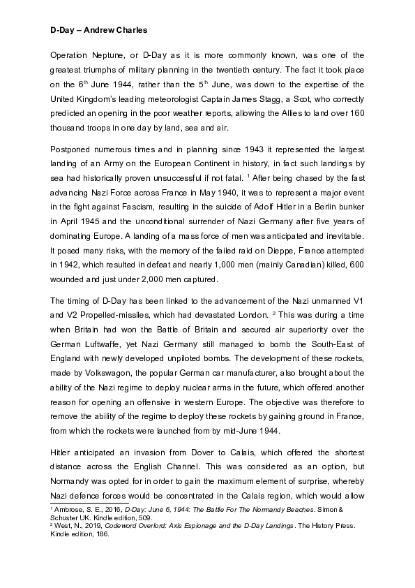 (DOC) Operation Overlord