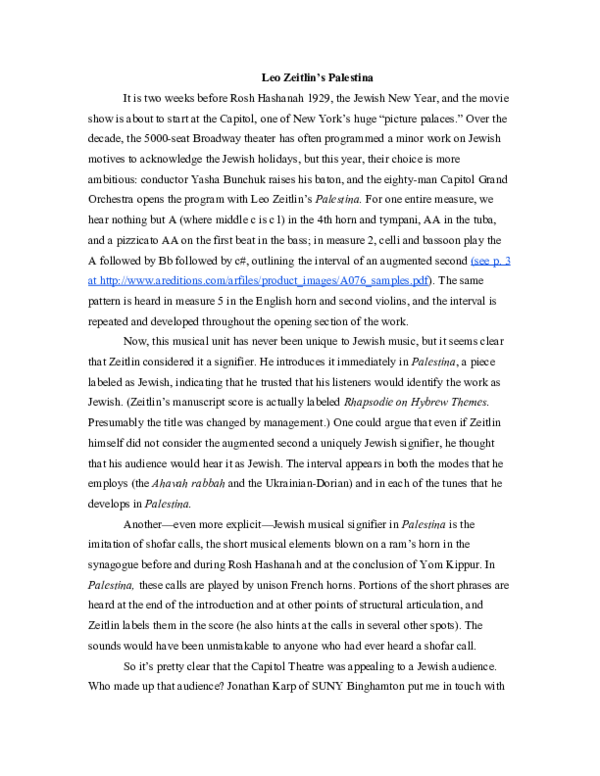 (DOC) Leo Zeitlin: Palestina (blog) | Paula Eisenstein Baker - Academia.edu