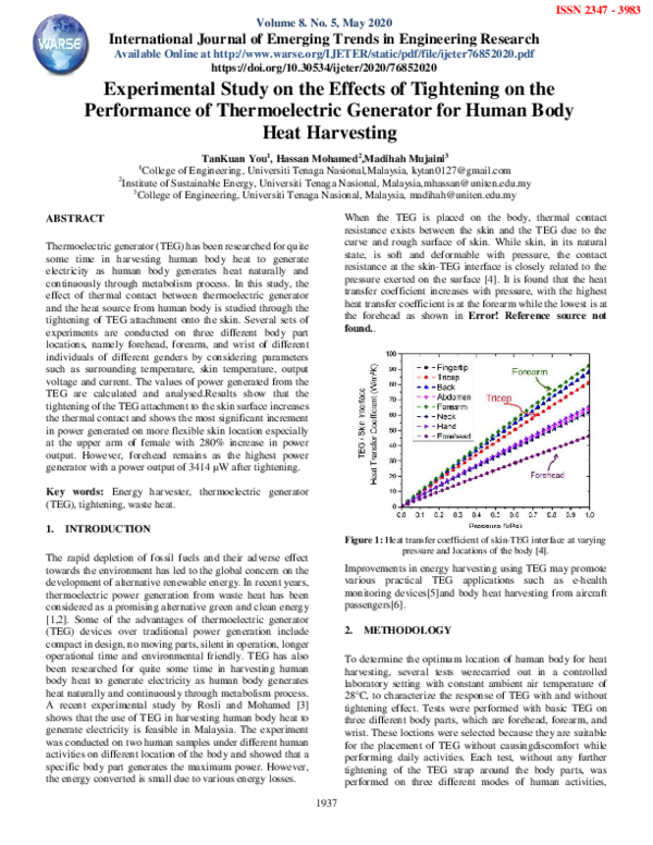 (PDF) Experimental Study on the Effects of Tightening on the ...