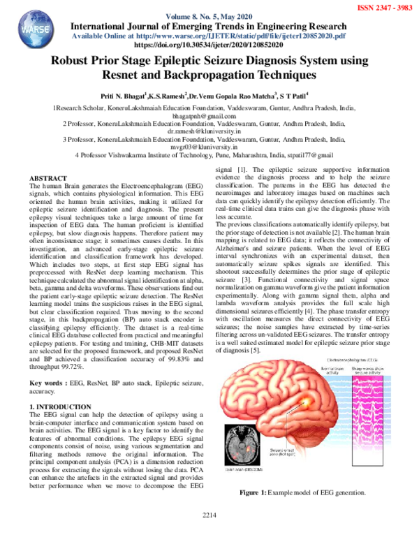 (PDF) Robust Prior Stage Epileptic Seizure Diagnosis System using ...
