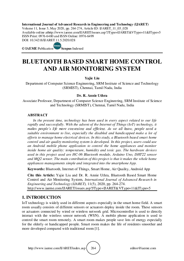 (PDF) BLUETOOTH BASED SMART HOME CONTROL AND AIR MONITORING SYSTEM