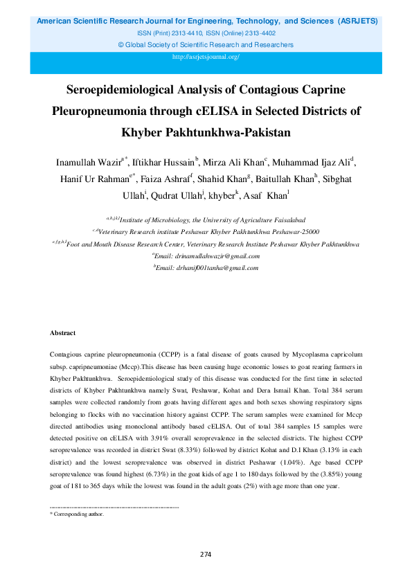 (PDF) Experimental contagious caprine pleuropneumonia: a long term ...