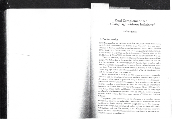 (PDF) Dual complementizer in a language without infinitive