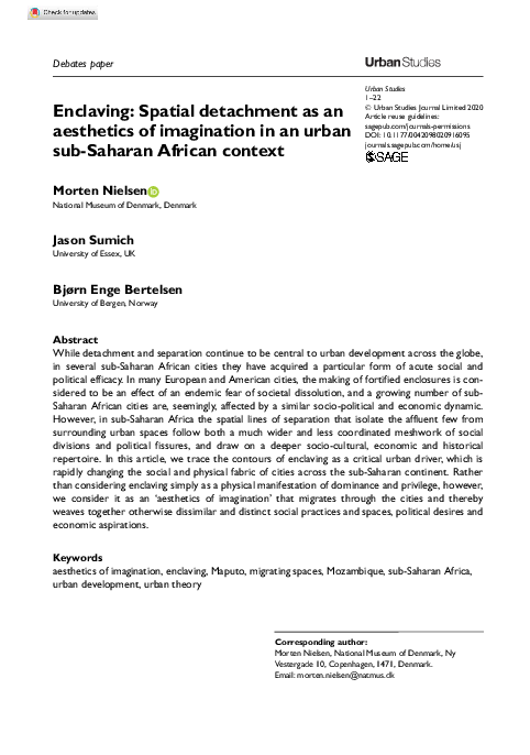 (PDF) Nielsen, Sumich & Bertelsen (2020) - Enclaving: Spatial ...