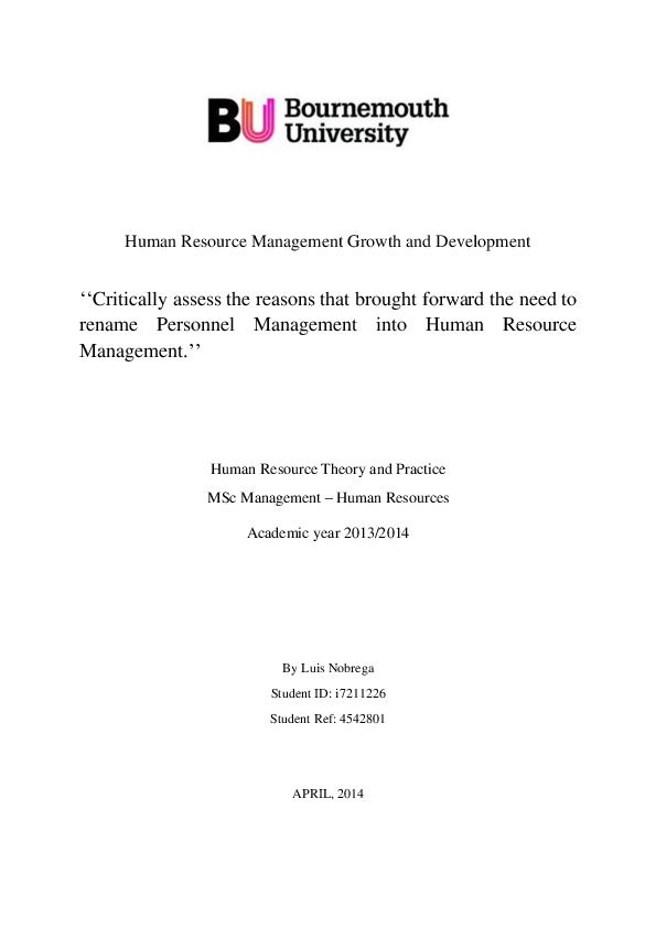 (PDF) Human Resource Management Growth and Development