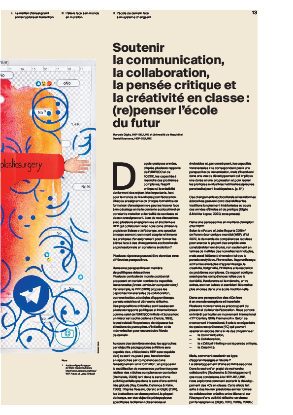 (PDF) Soutenir la communication, la collaboration, la pensée critique ...