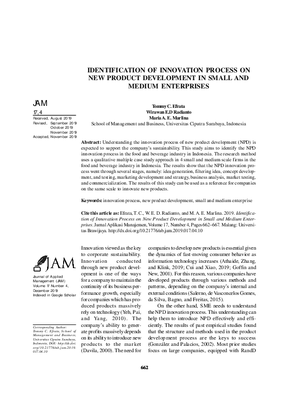 (PDF) Identification of Innovation Process on New Product Development ...