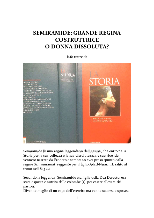 (PDF) Semiramide: Grande Regina Costruttrice o donna dissoluta?