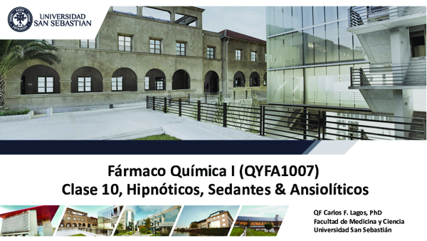 (PDF) Fármaco Química I (QYFA1007) Clase 10, Hipnóticos, Sedantes ...