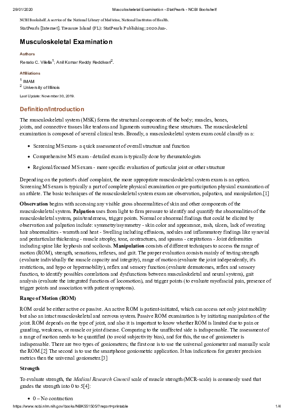 (PDF) Musculoskeletal Examination