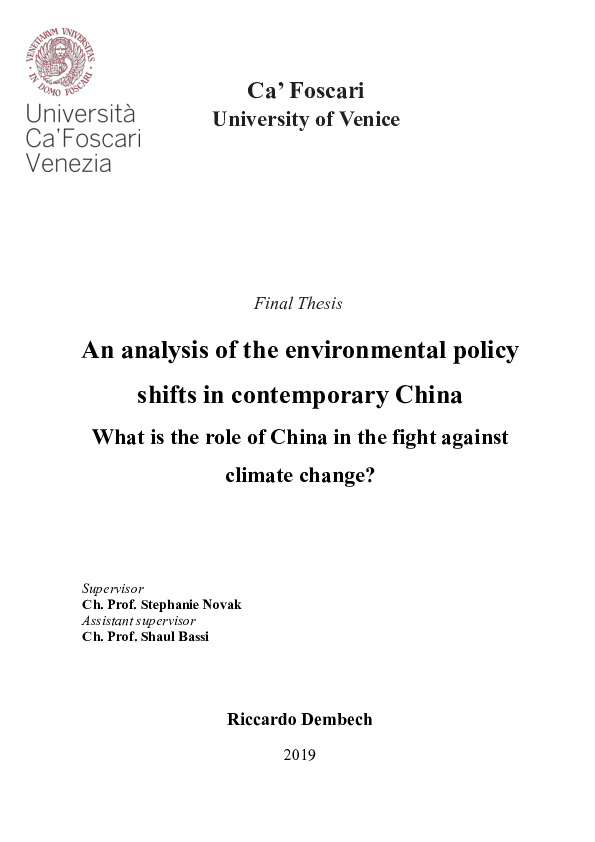(PDF) An analysis of the environmental policy shifts in contemporary ...