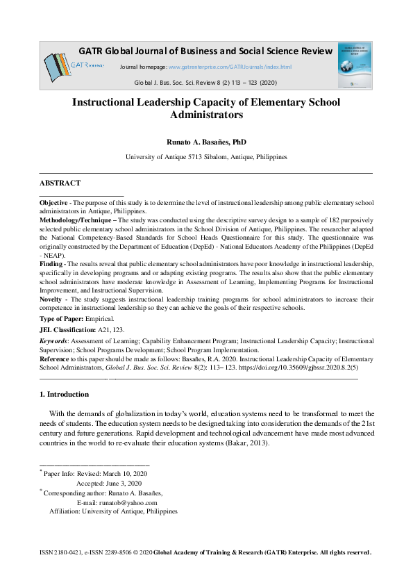 (PDF) GATR Global Journal of Business and Social Science Review ...