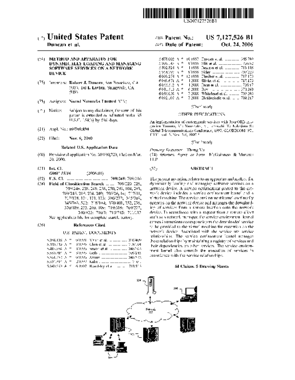 (PDF) US7127526 Method and apparatus for dynamically loading and ... (PDF) US7127526 Method and apparatus for dynamically loading and ...