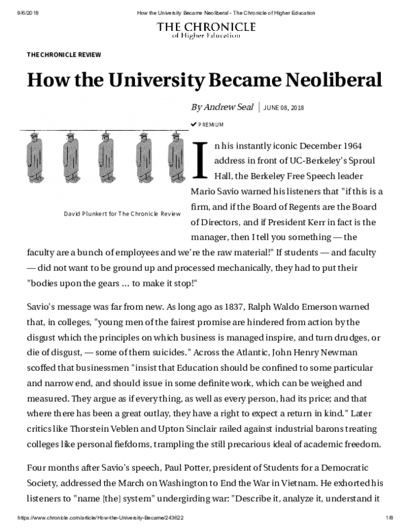 (PDF) How the University Became Neoliberal
