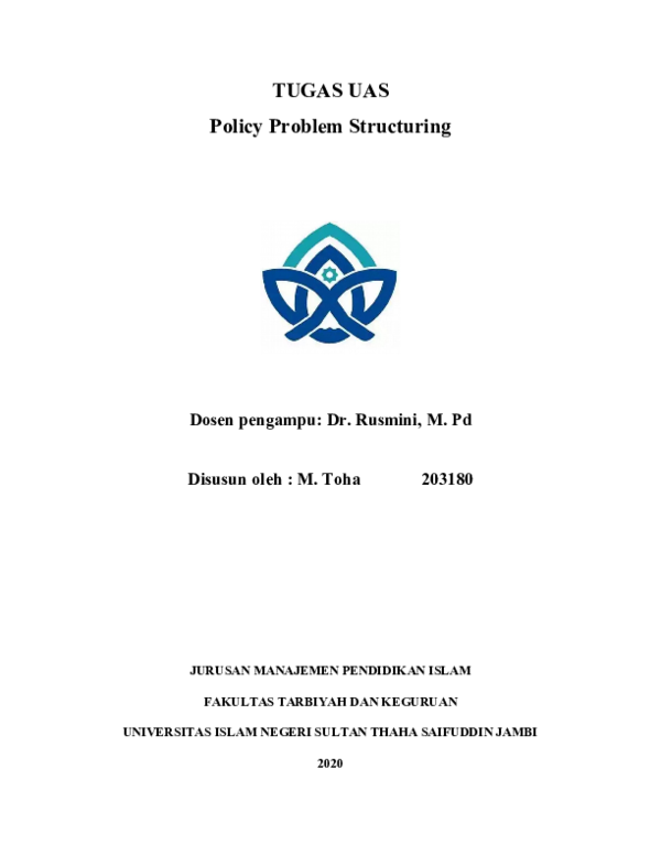 (DOC) TUGAS UAS Policy Problem Structuring | Muhammad Toha - Academia.edu
