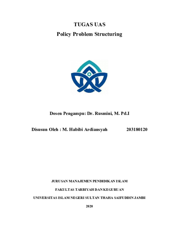 (DOC) TUGAS UAS Policy Problem Structuring