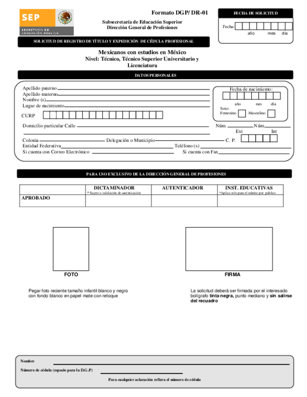 (PDF) Formato DGP/ DR-01 | Eligio Diego Molina - Academia.edu