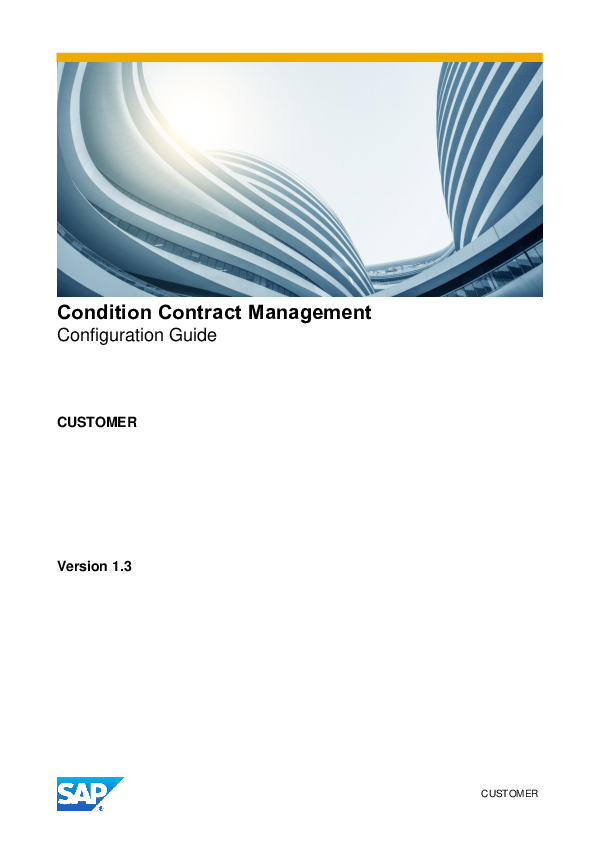 (PDF) Condition Contract Management Configuration Guide