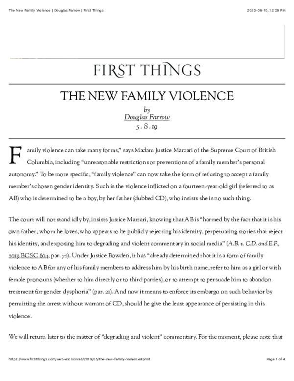 (PDF) The New Family Violence