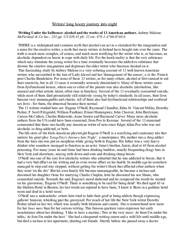 Writing under the influence