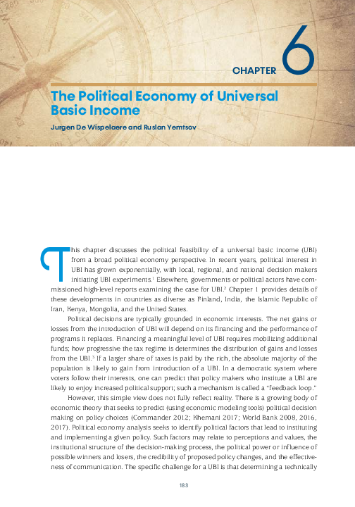 (PDF) The Political Economy of Universal Basic Income