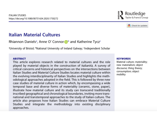 (PDF) Italian Material Cultures