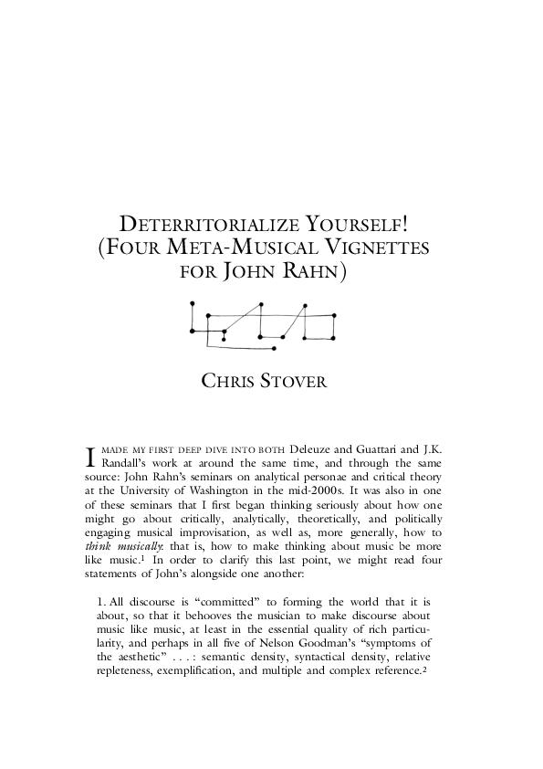 (PDF) Deterritorialize Yourself! (Four Meta-Musical Vignettes for John ...