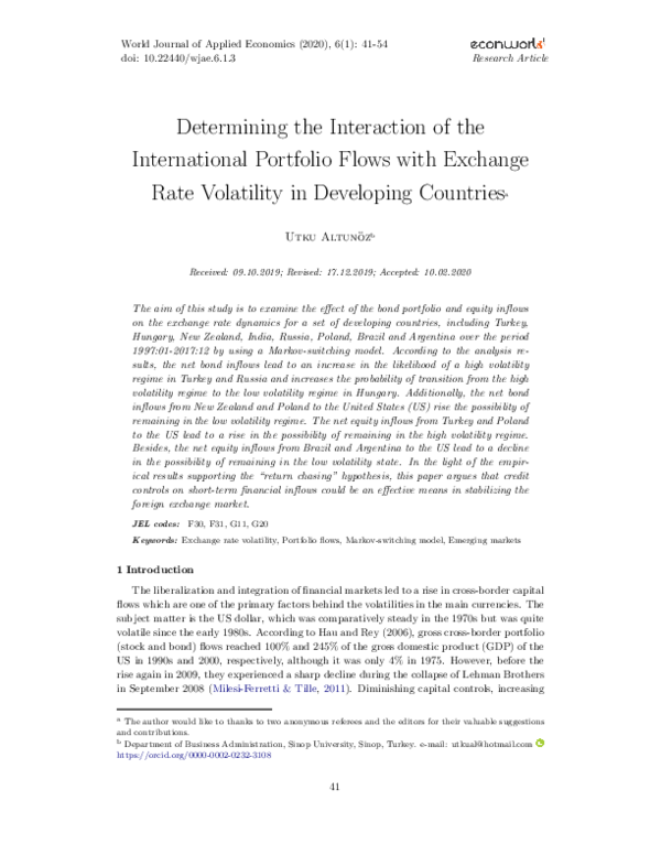 (PDF) Determining the Interaction of the International Portfolio Flows ...