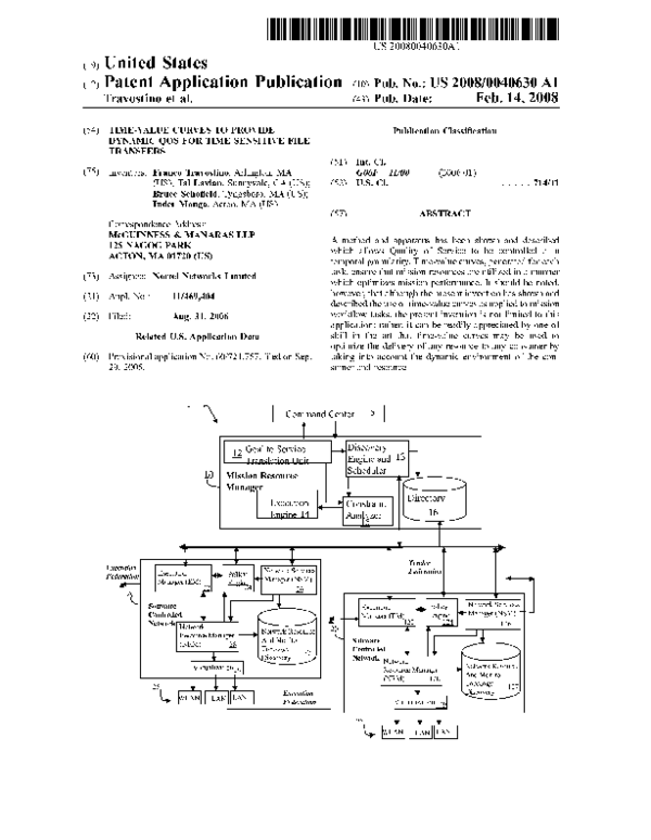 Pdf 20080040630 Time Value Curves To Provide Dynamic Qos For Time Sensitive File Transfers