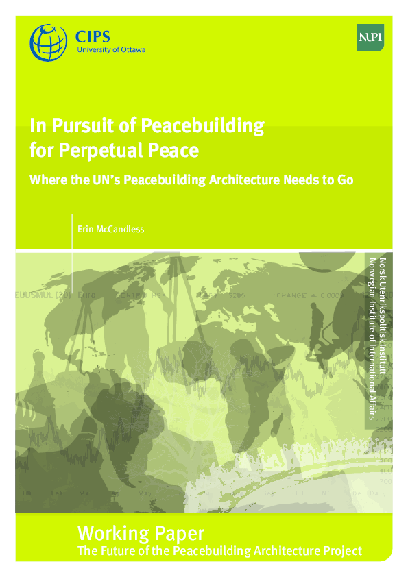 (PDF) Where the UN's Peacebuilding Architecture Needs to Go Working ...