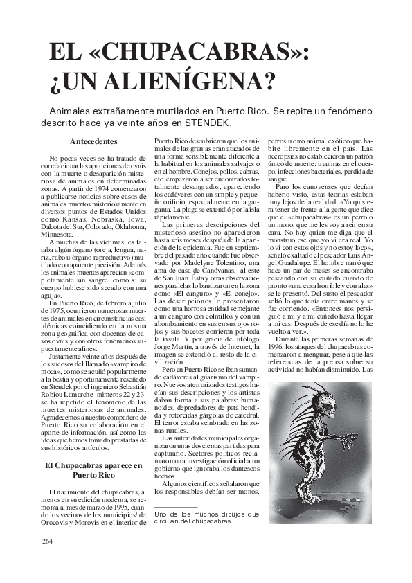 (PDF) EL «CHUPACABRAS»: ¿UN ALIENÍGENA