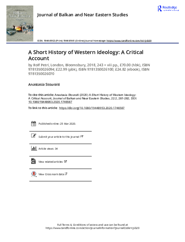 (PDF) Review of A Short History of Western Ideology: A Critical Account ...