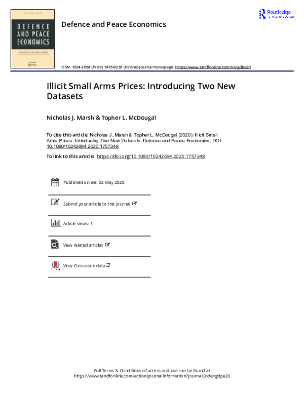 (PDF) Illicit Small Arms Prices: Introducing Two New Datasets