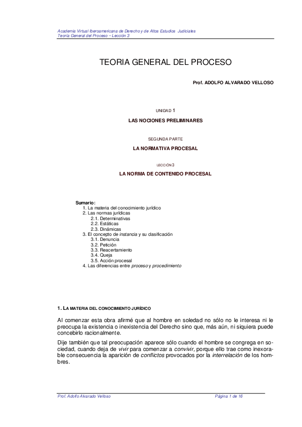 (PDF) TEORIA GENERAL DEL PROCESO LAS NOCIONES PRELIMINARES LA NORMATIVA PROCESAL