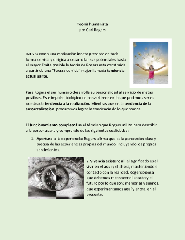 (PDF) Teoría humanista por Carl Rogers