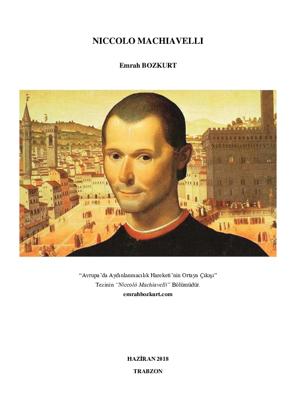(PDF) Niccolò Machiavelli