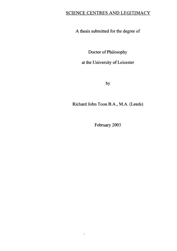 (PDF) SCIENCE CENTRES AND LEGITIMACY